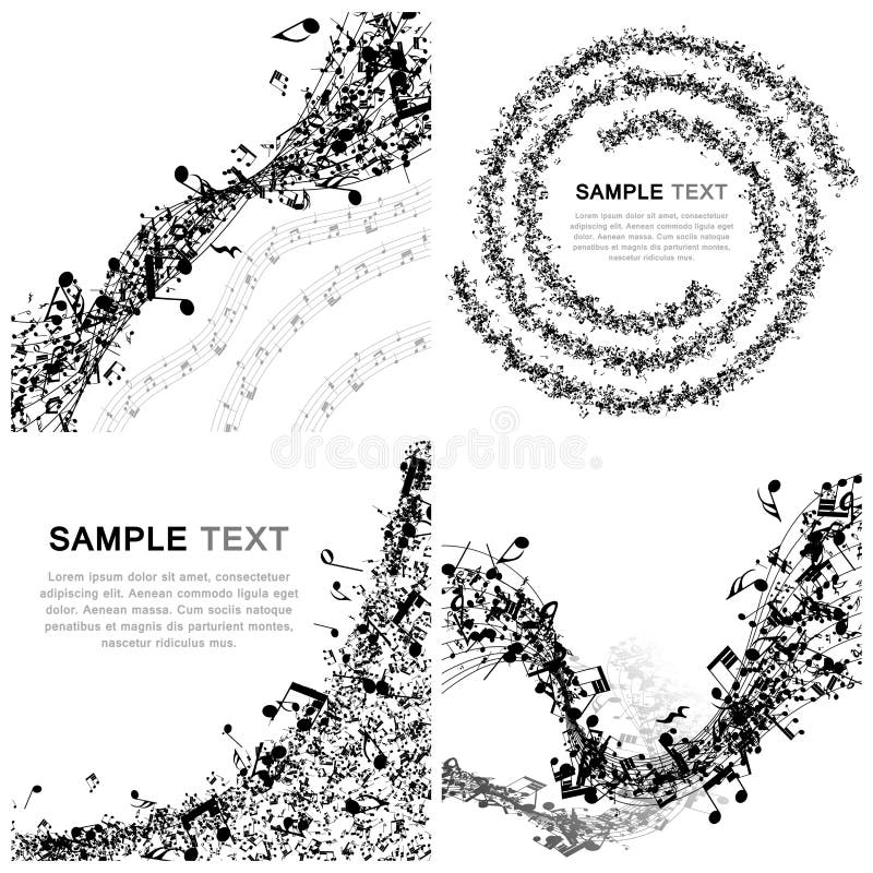 Set of Musical Design stock vector. Illustration of design - 58814770