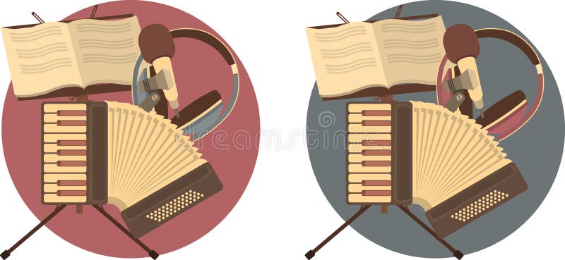 Musical Emblems and Symbols Stock Vector - Illustration of emblem ...