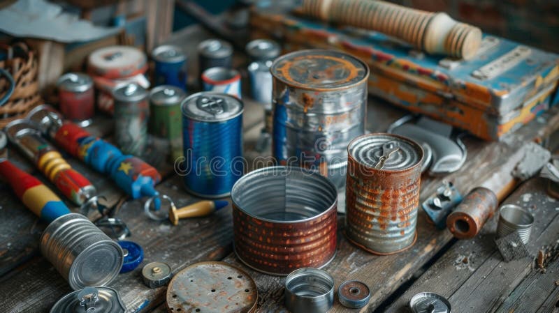 A Set of Musical Instruments Crafted from Repurposed Materials Such As ...