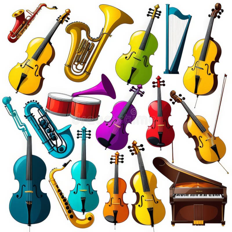 Set of Musical Instruments . Vector Illustration Stock Illustration ...