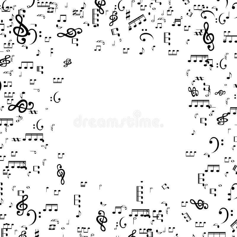 Set of Musical Notes, Treble Clef. Vector Illustration Stock Vector ...