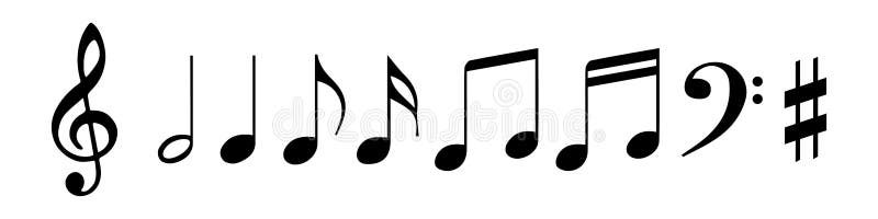 Set of Musical Notes Vector Illustration Classical Music Stock Vector ...