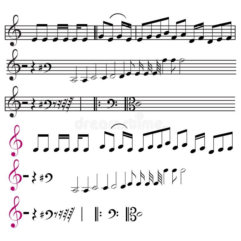 Set of Musical Signs for Your Design To Create Design Stock Vector ...