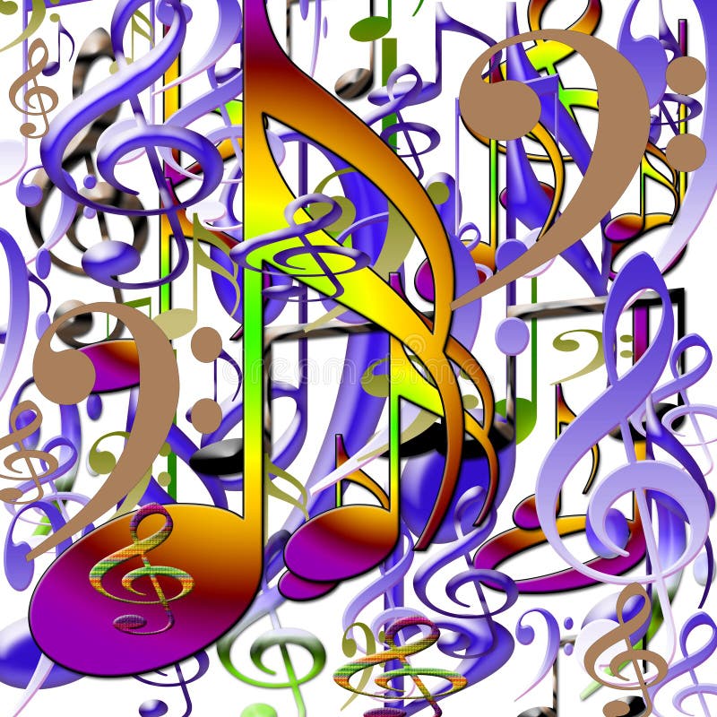 Set of musical symbols . stock illustration. Illustration of quaver ...