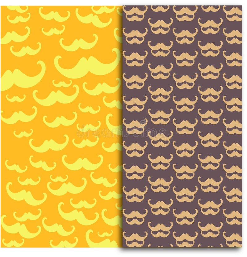 Set of mustache pattern stock vector. Illustration of orange - 65461263