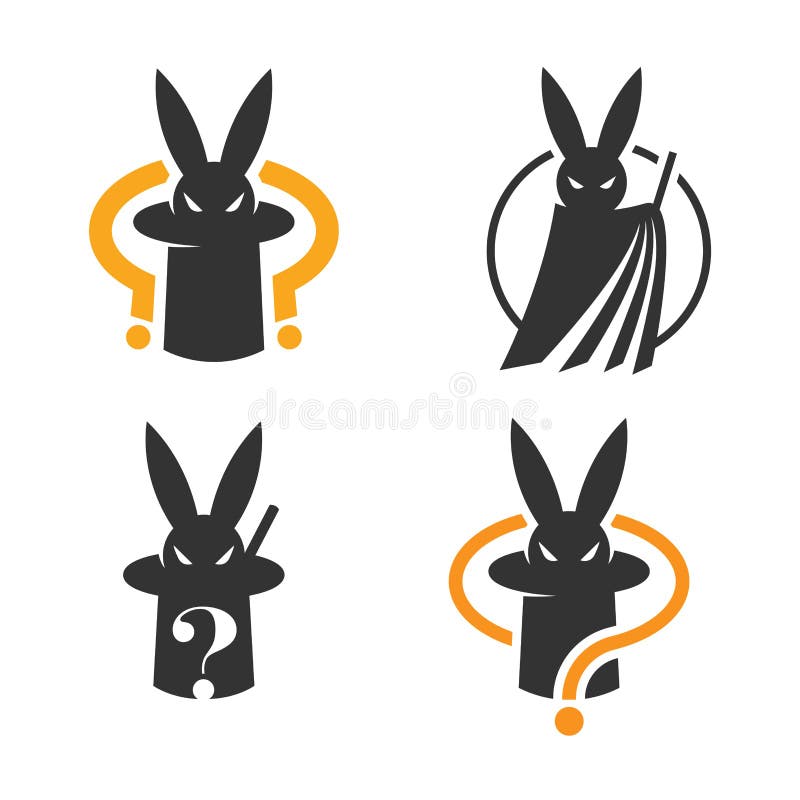 Magic hat with rabbit ear stock illustration. Illustration of year ...