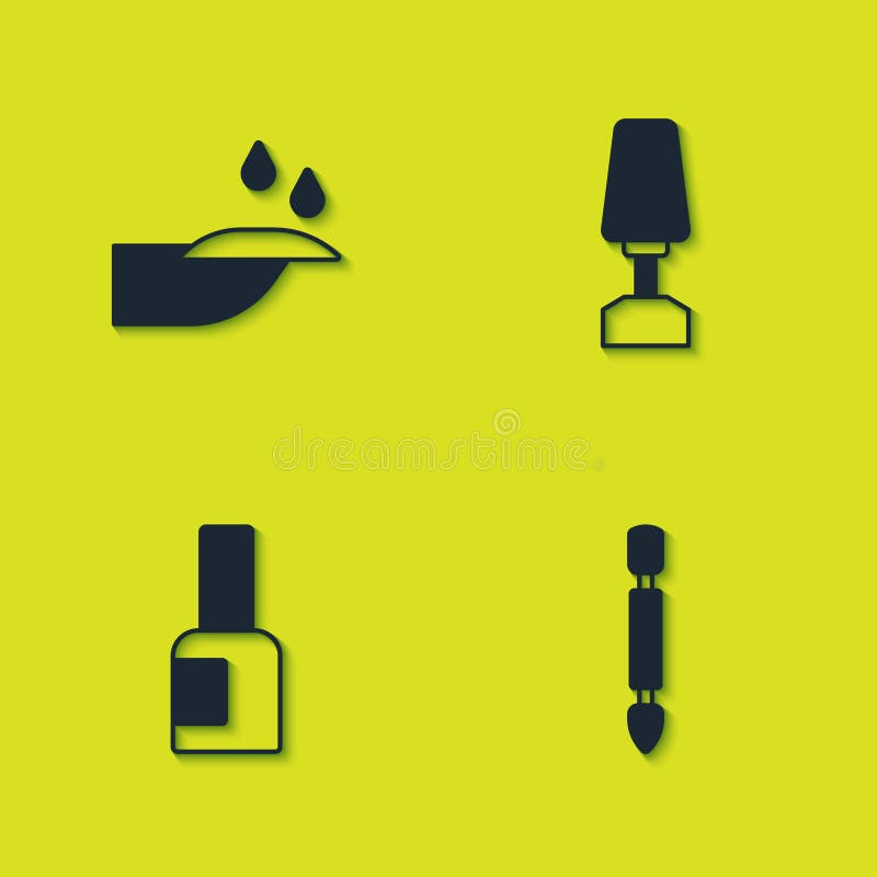 Set Nail Manicure, Cuticle Pusher, Bottle of Nail Polish and Milling ...