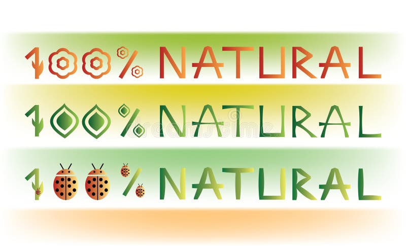 Set of 100 NATURAL fonts stock vector. Illustration of elements - 77145880