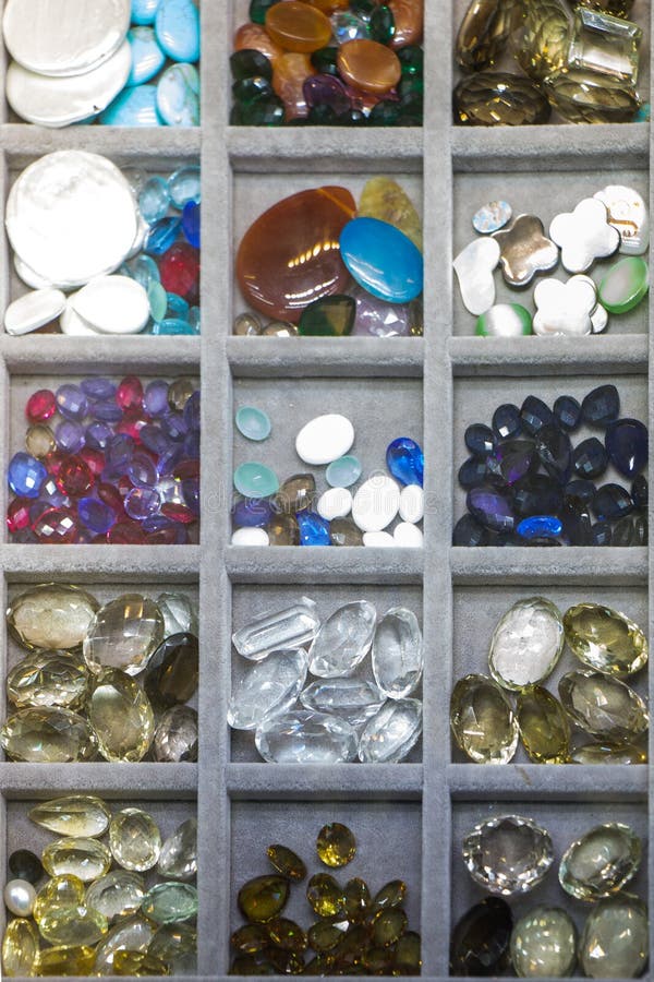 Set of Natural Various Mineral Gemstones Stock Photo - Image of jewels ...