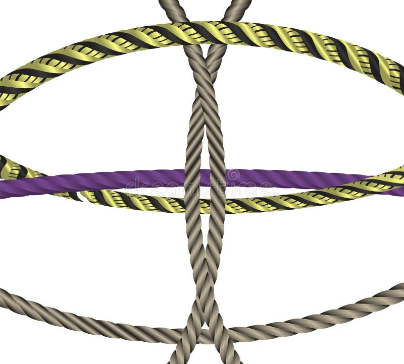 Twisted Ropes set stock vector. Illustration of breaking - 16267629