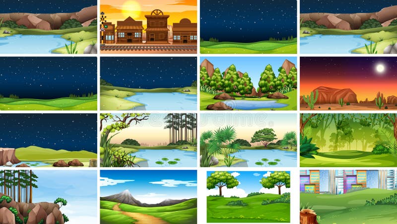 Nature Forest Landscape at Daytime Scene with River Flowing through the ...