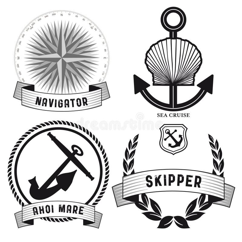Nautical icons stock vector. Illustration of sail, viking - 40864459