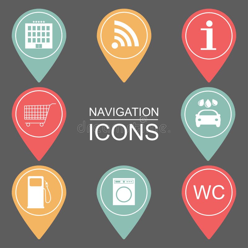 Navigation Icons. Silhouette Icons. Scope Of Services. Flat Design ...