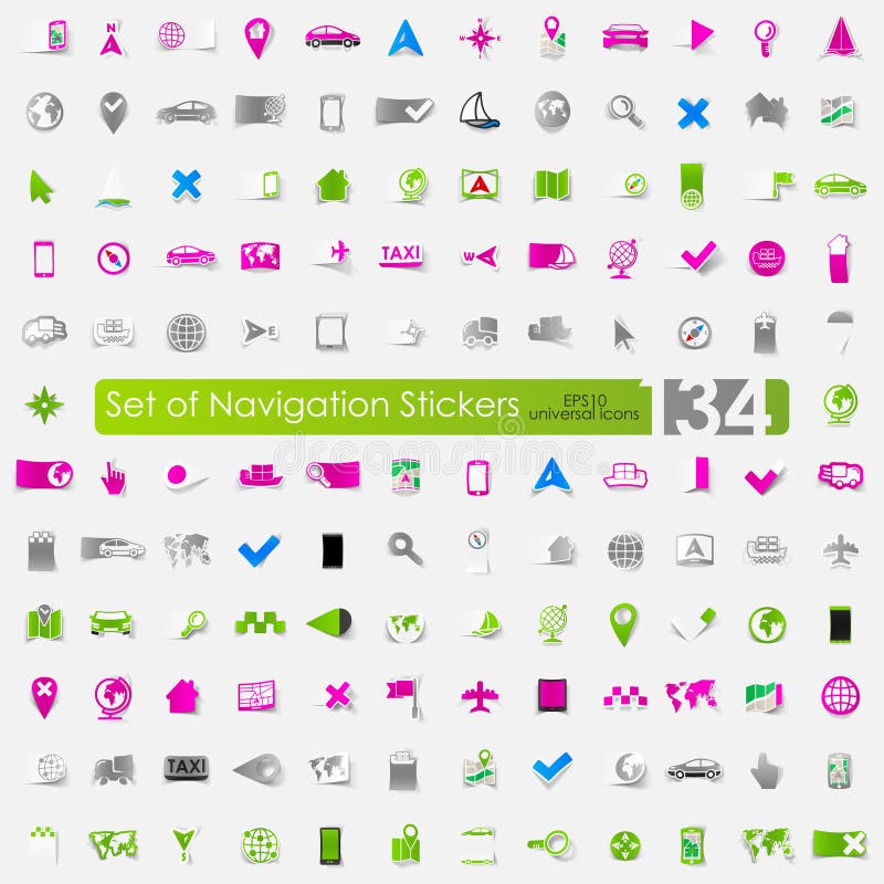 Navigation Stickers Stock Illustrations – 2,517 Navigation Stickers ...