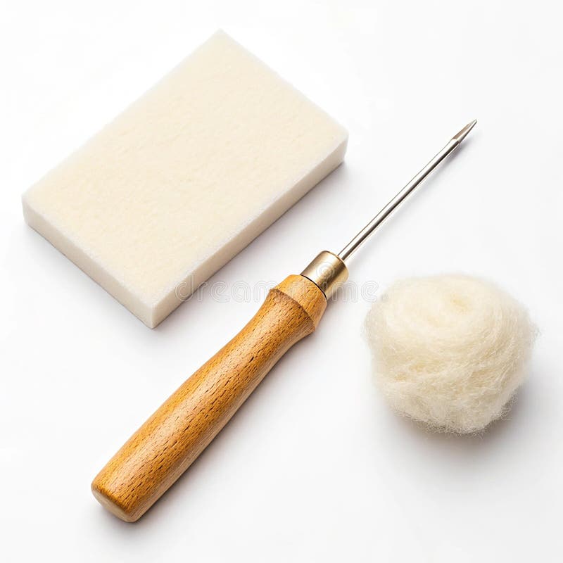 Needle Felting Tools Set for Wool Crafts Stock Illustration ...