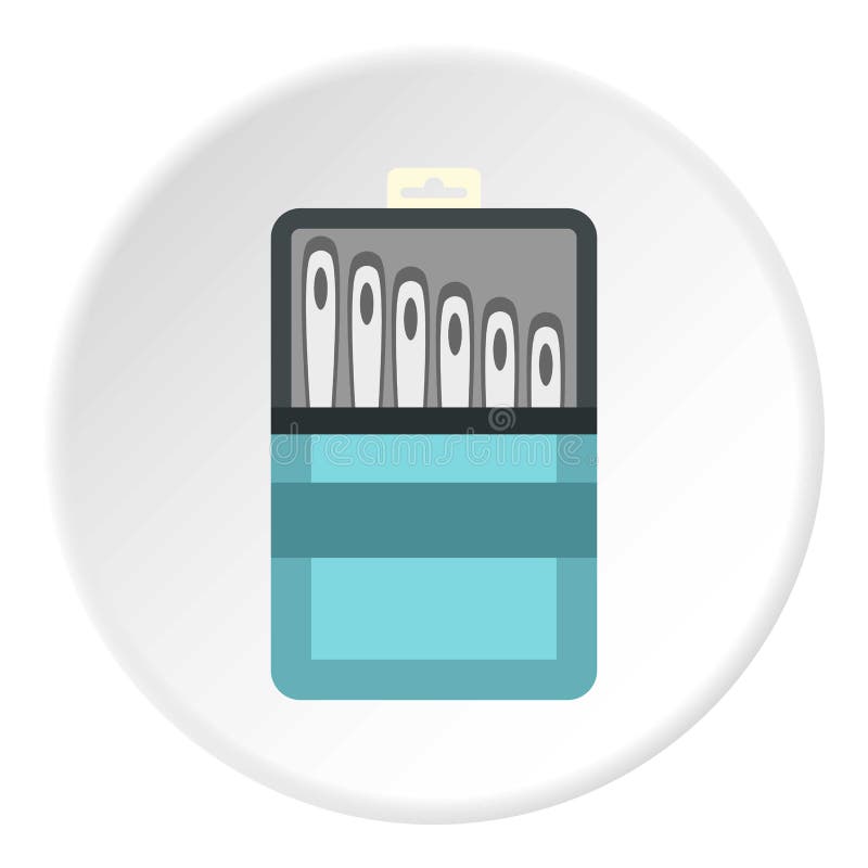 Set of needles icon circle stock vector. Illustration of permeation ...