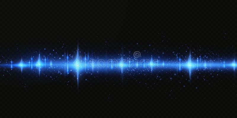 A Set of Neon or Blue Light Glow Flare Stars Effects. Stock Vector ...