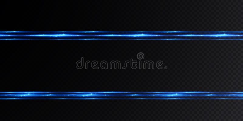 A Set of Neon or Blue Light Glow Flare Stars Effects. Stock Vector ...