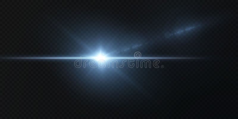 A Set of Neon or Blue Light Glow Flare Stars Effects. Stock Vector ...