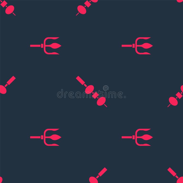 Set Neptune Trident and Olive and Cheese on Chopstick on Seamless ...