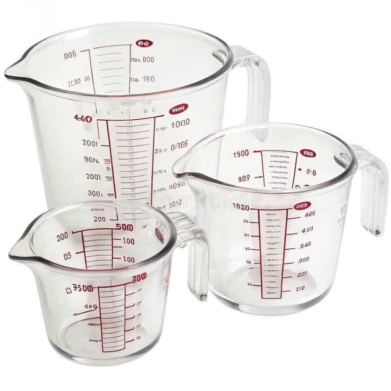 Set of Nested Measuring Cups Isolated on White Background Stock ...