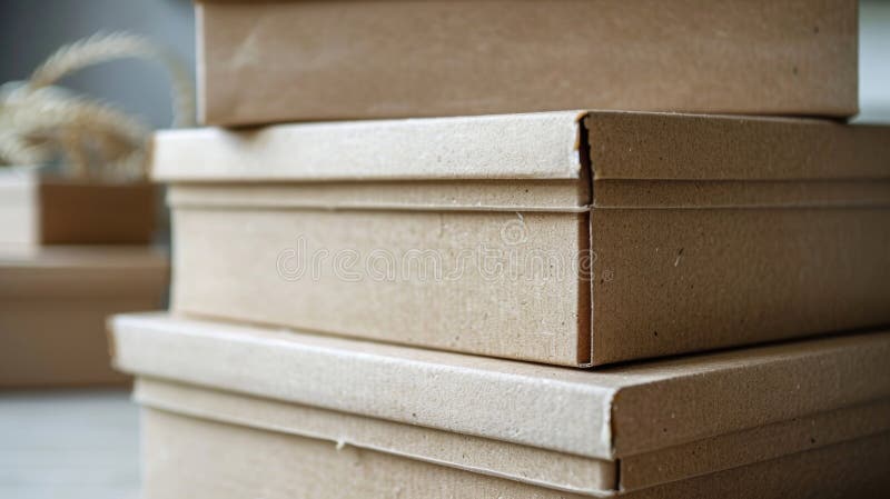 A Set of Nesting Shipping Boxes All Made with a Combination of Recycled ...