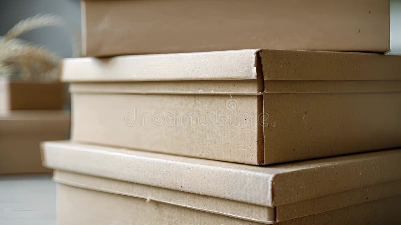 A Set of Nesting Shipping Boxes All Made with a Combination of Recycled ...