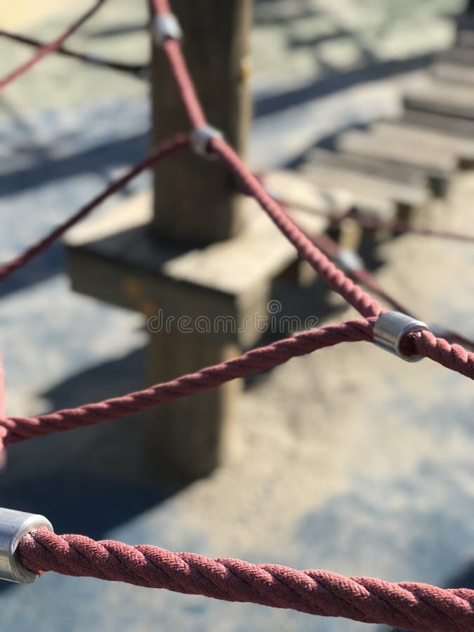Set of Net Crawl Constructions on Kids Playground Stock Photo - Image ...