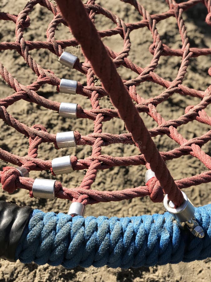 Set of Net Crawl Constructions on Kids Playground Stock Photo - Image ...
