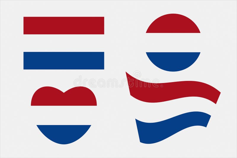 Set of Netherlands Icons Flags, Button, Emblem. Stock Illustration ...