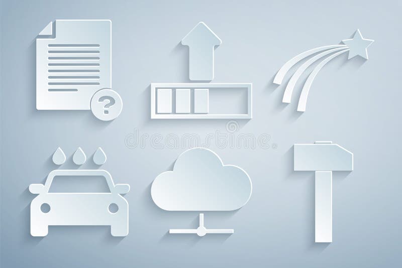 Set Network Cloud Connection, Falling Star, Car Wash, Hammer, Loading ... Set Network Cloud Connection, Falling Star, Car Wash, Hammer, Loading ...