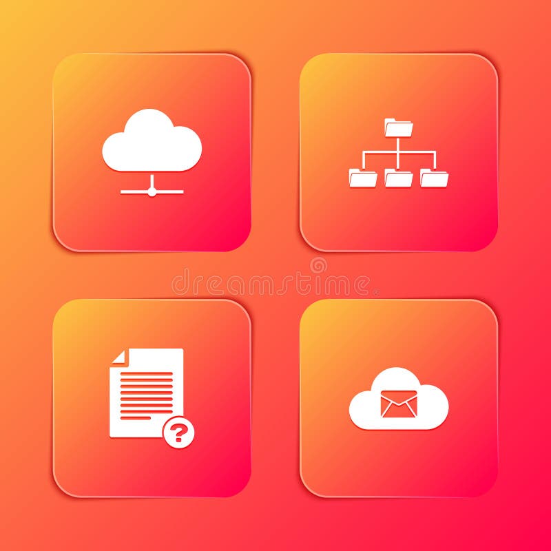 Set Network Cloud Connection, Folder Tree, Unknown Document and Cloud ... Set Network Cloud Connection, Folder Tree, Unknown Document and Cloud ...
