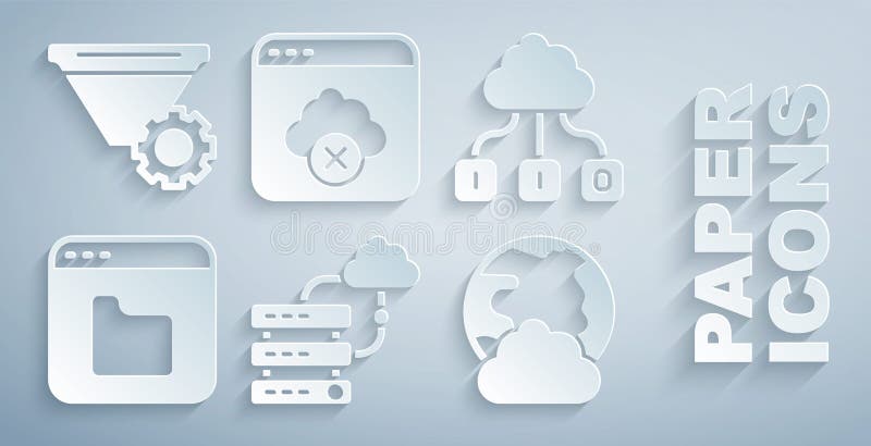 Set Network Cloud Connection, Cloud Technology Data Transfer, Browser Files, Social Network ...