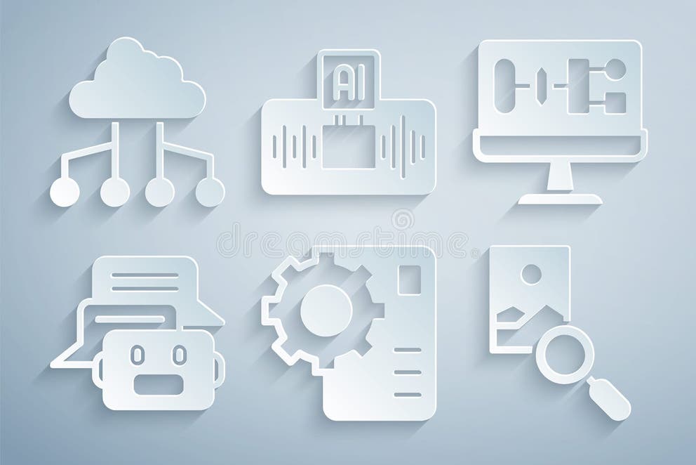 Set Neural Network Algorithm Chat Bot Photo Retouching Artificial Intelligence Ai And