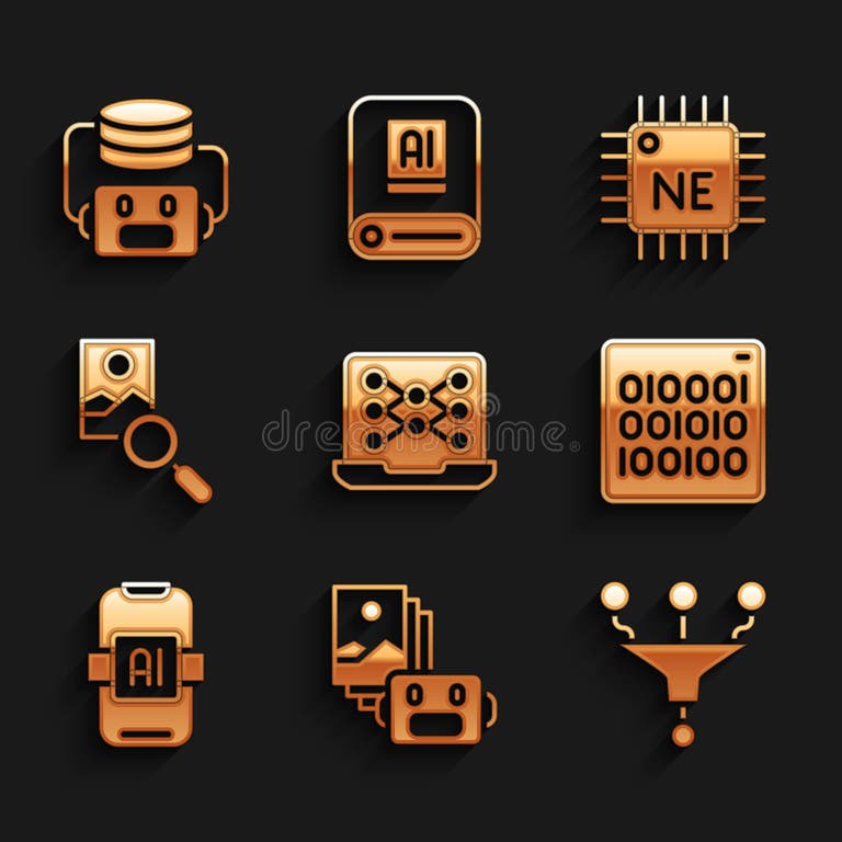 Set Neural Network, Artificial Intelligence Robot, Funnel Filter, Binary Code, AI, Photo ...
