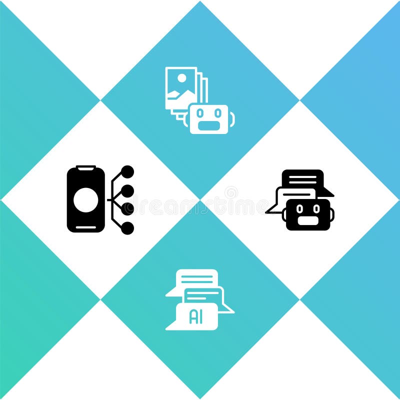 Set Neural Network, Chat Bot, Artificial Intelligence Robot and Icon ... Set Neural Network, Chat Bot, Artificial Intelligence Robot and Icon ...