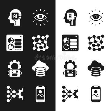 Set Neural Network, Computer Api Interface, Humanoid Robot, Artificial Intelligence AI, Robot ...