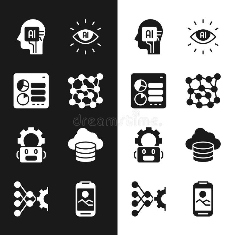 Set Neural Network, Computer Api Interface, Humanoid Robot, Artificial Intelligence AI, Robot ...