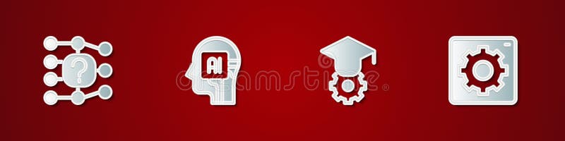 Set Neural Network, Humanoid Robot, Graduation Cap and Computer Api ... Set Neural Network, Humanoid Robot, Graduation Cap and Computer Api ...