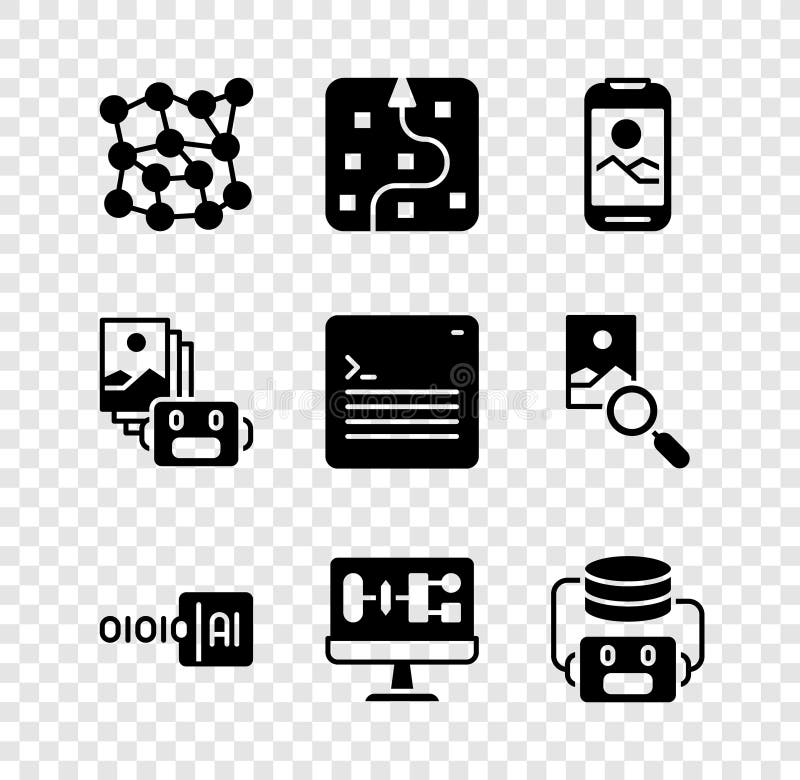 Set Neural Network Mobile Phone Binary Code Algorithm Artificial Intelligence Robot And Web