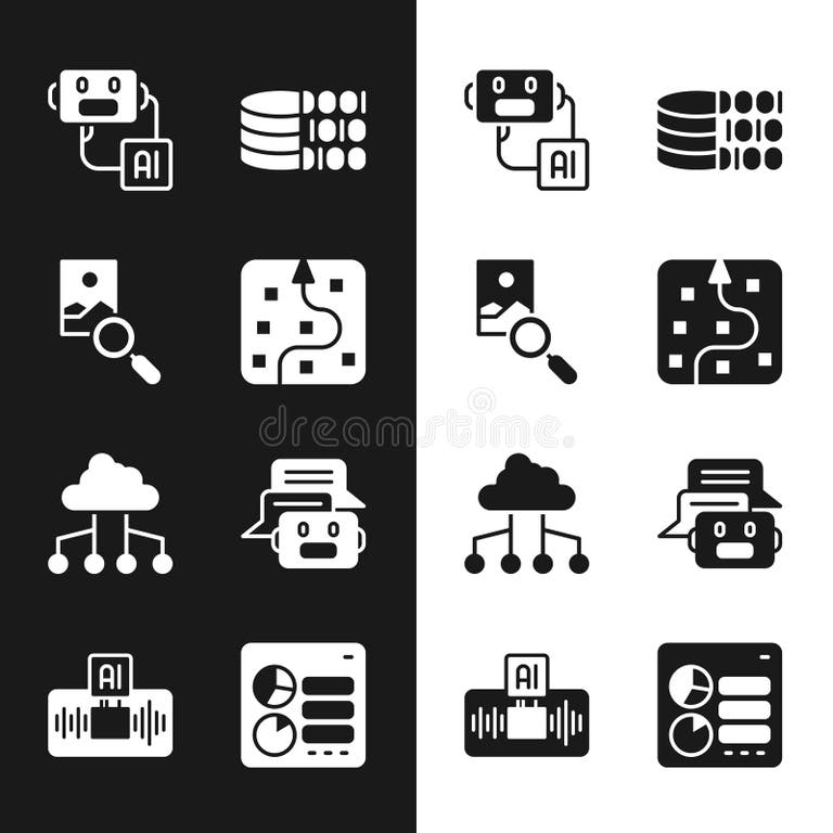 Set Neural Network, Photo Retouching, Artificial Intelligence Robot, Binary Code, Network Cloud ...