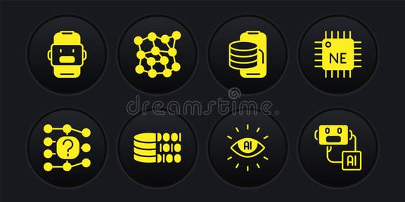 Set Neural Network, Processor CPU, Binary Code, Artificial Intelligence AI, Cloud Technology ...