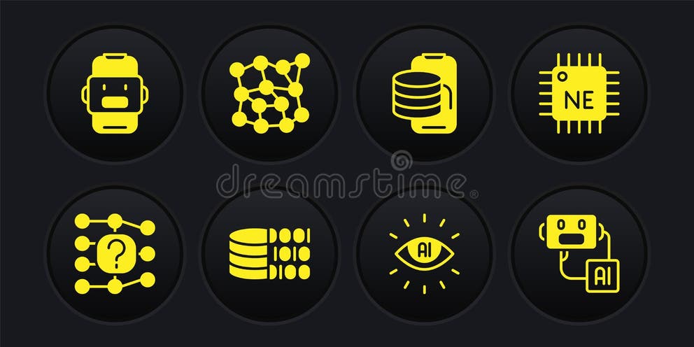 Set Neural Network, Processor CPU, Binary Code, Artificial Intelligence AI, Cloud Technology ...