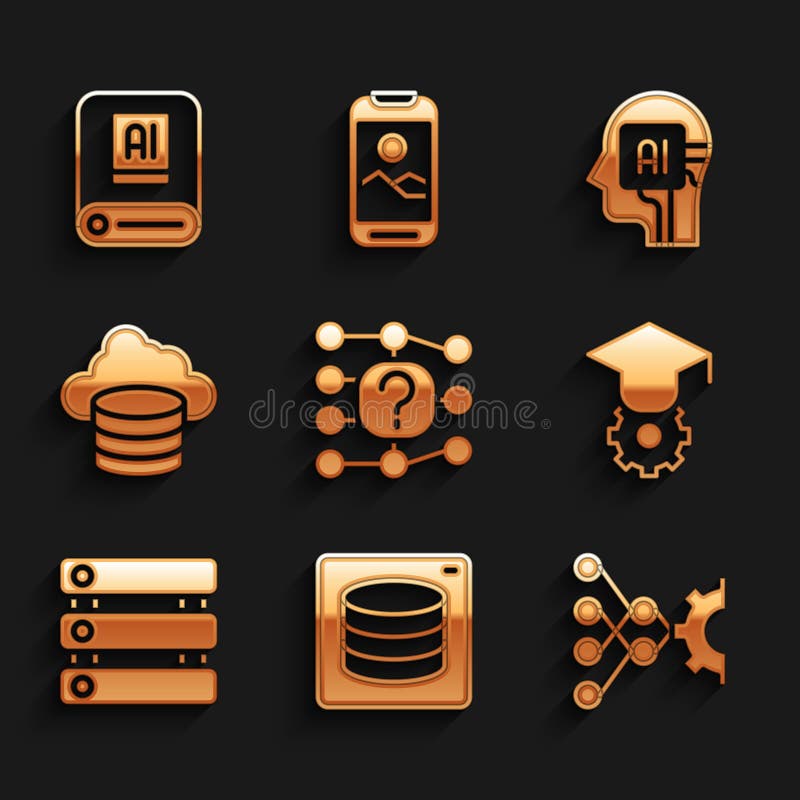 Set Server, Graduation Cap, Algorithm, Artificial Intelligence AI, Neural Network, Robot Setting ...