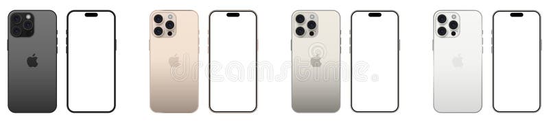 Set of New Apple IPhone 16 Pro in Different Colors Editorial Stock ...