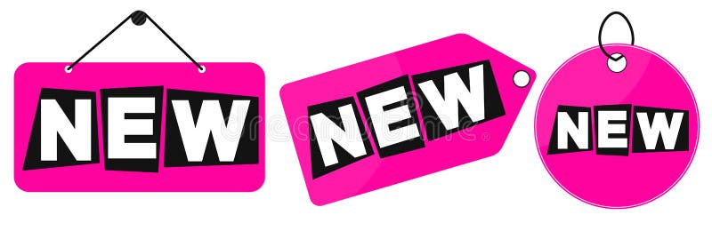 Set New Banners Design Template, Promo Tags, Vector Illustration Stock ...