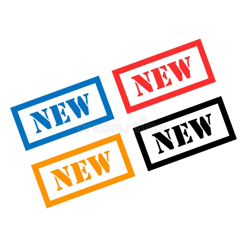 Set of New Stamp Symbol, Label Sticker Sign Button, Text Banner Vector ...