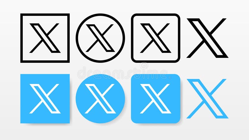 Set of New Twitter Logo X. Twitter Icons.Twitter X Logo. Editorial ...