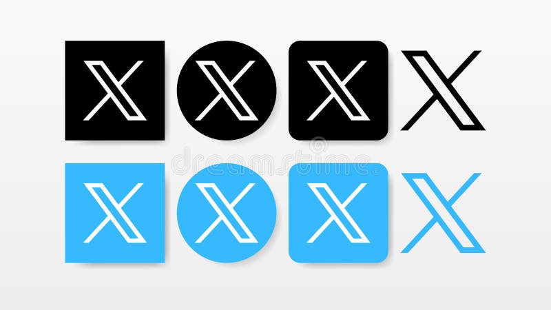 Set of New Twitter Logo X. Twitter Icons.Twitter X Logo. Editorial ...