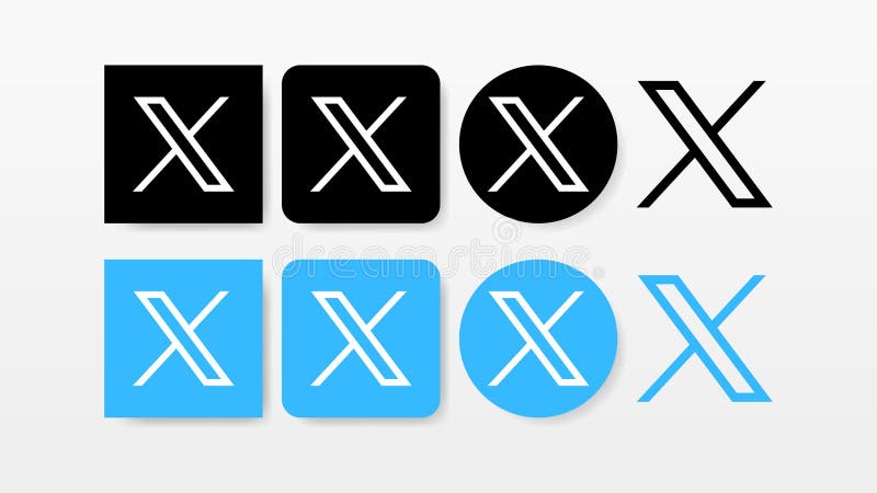 Set of New Twitter Logo X. Twitter Icons.Twitter X Logo. Editorial ...